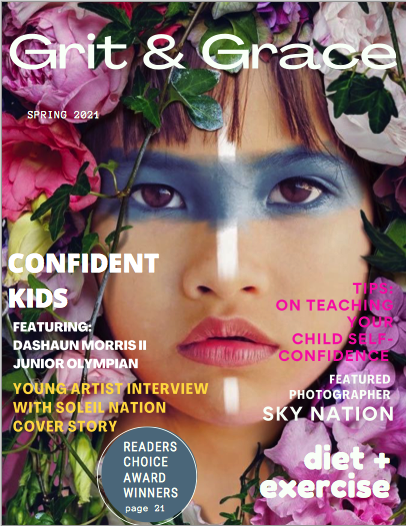Soleil the cover girl for the first issue of Grit and Grace Magazine